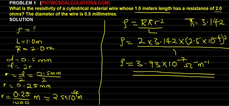 Resistivity Formula, Definition, Unit and Calculations