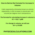 How to Derive the Formula For Increase in Volume