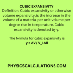 How to Calculate Cubic Expansivity with Examples
