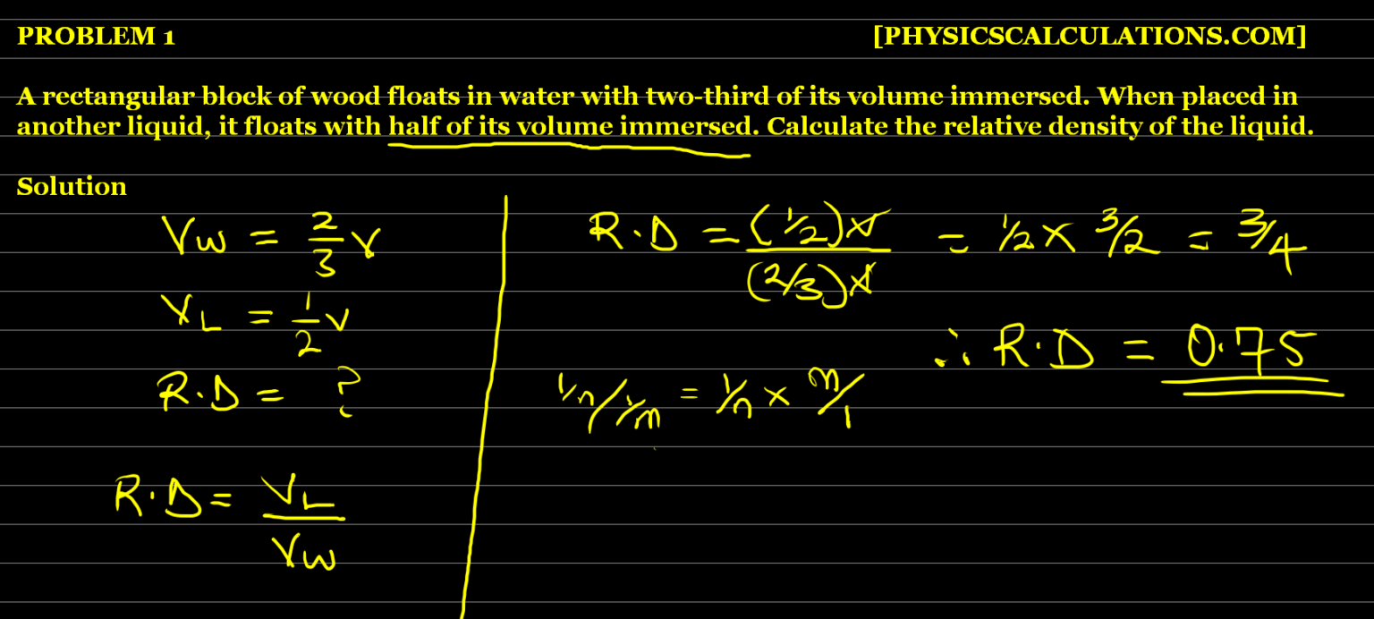 How to Calculate the Relative Density of a Liquid