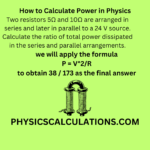 How to Calculate Power in Physics