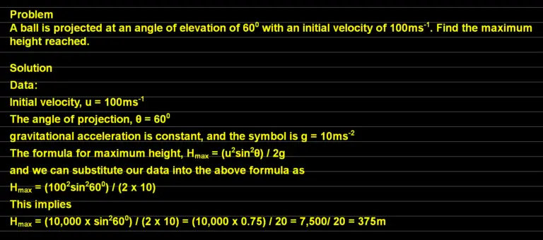 How to Find Maximum Height