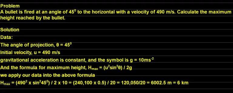 How to Find Maximum Height