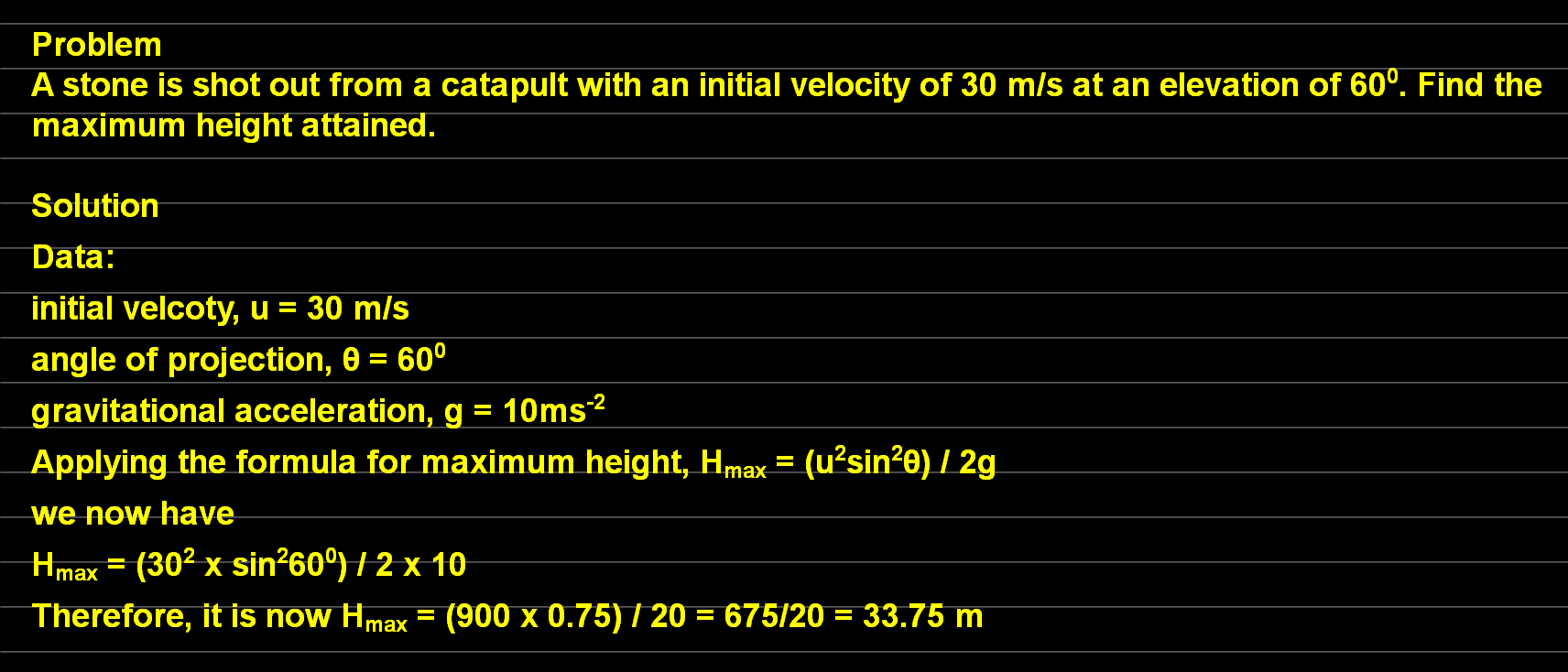 How to Find Maximum Height