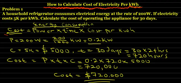 How to Calculate Cost of Electricity Per kwh