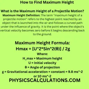 How to Find Maximum Height