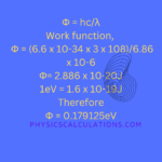 How to Calculate the Work Function of a Metal