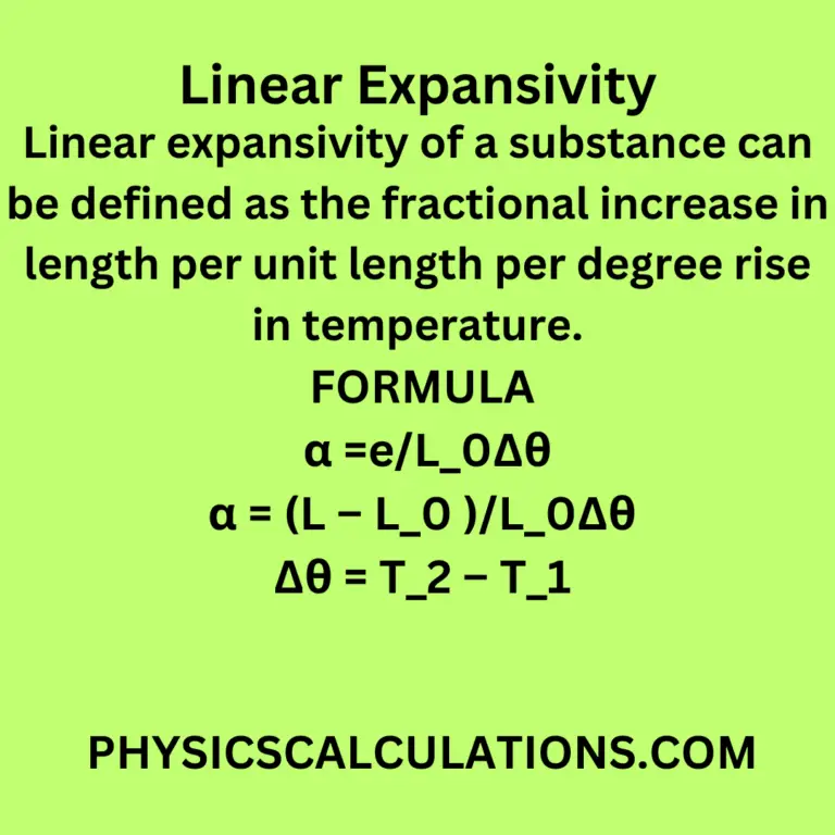 Linear Expansivity: Definition and Calculations