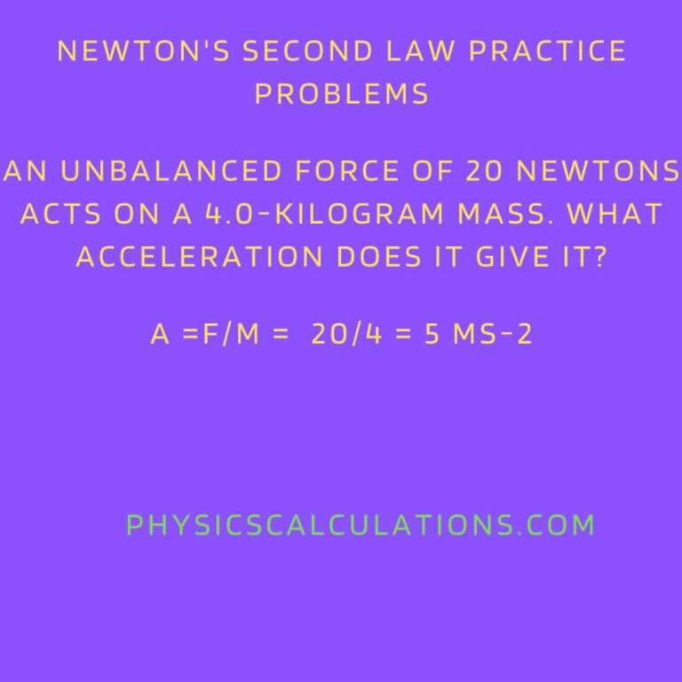 Newton's Second Law Practice Problems