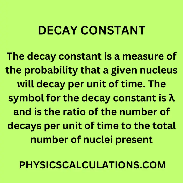 What is Decay Constant?