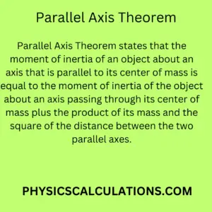What is Parallel Axis Theorem?