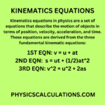 Kinematic Equations