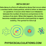 Beta Decay: Definition, Types, and Applications