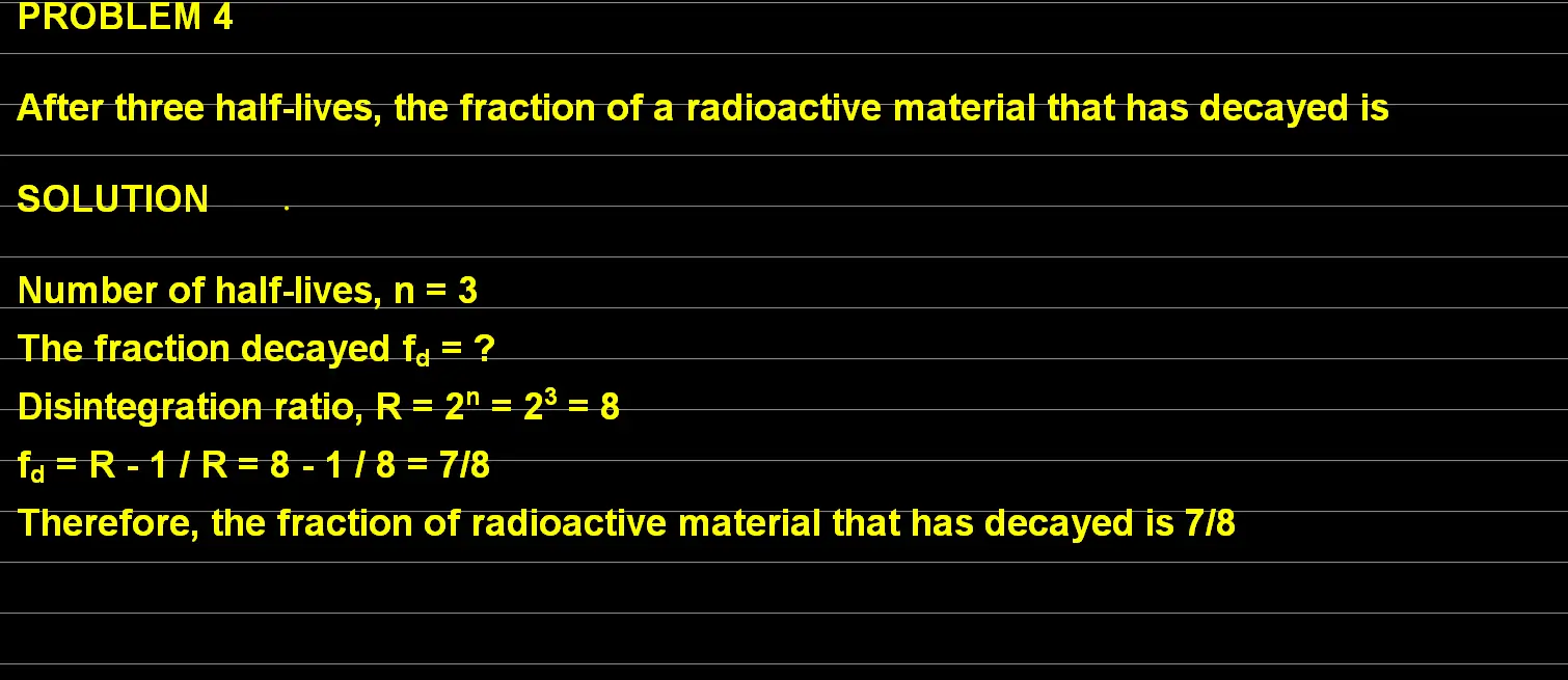Half-life Problems And Answers Examples