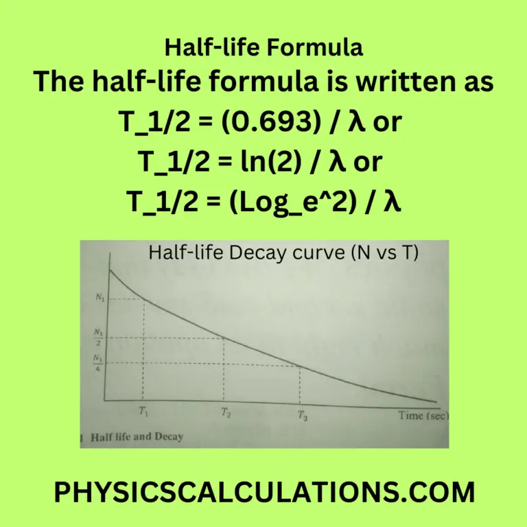 Half-Life Formula