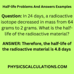 Half-life Problems And Answers Examples