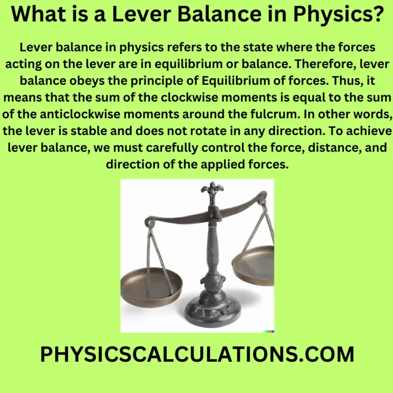 What is a Lever Balance in Physics?