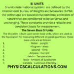 What is SI Units in Physics?