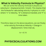 What is Velocity Formula in Physics?