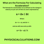 Acceleration Formula