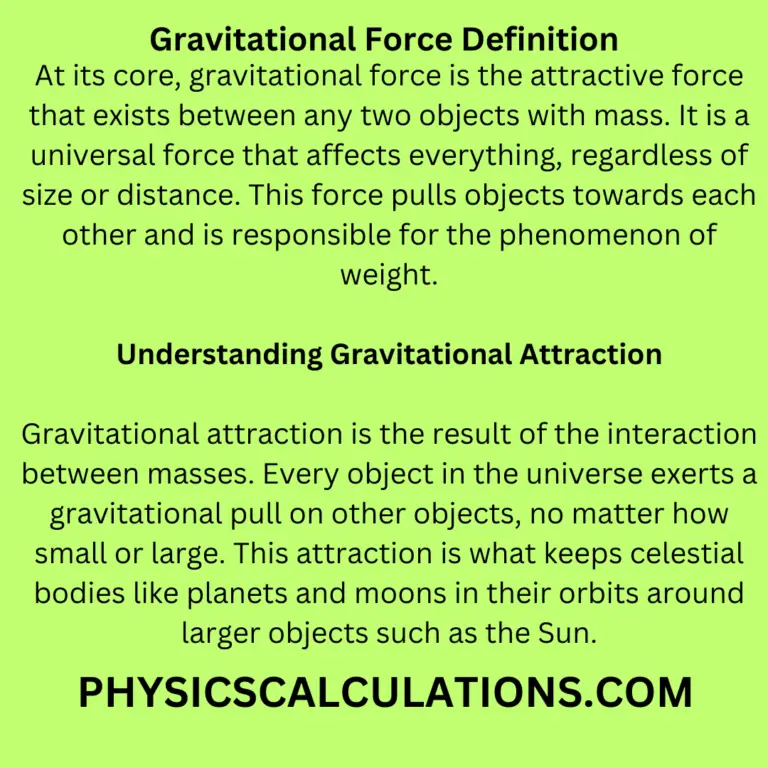 Gravitational Force Definition