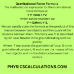 Gravitational Force Formula