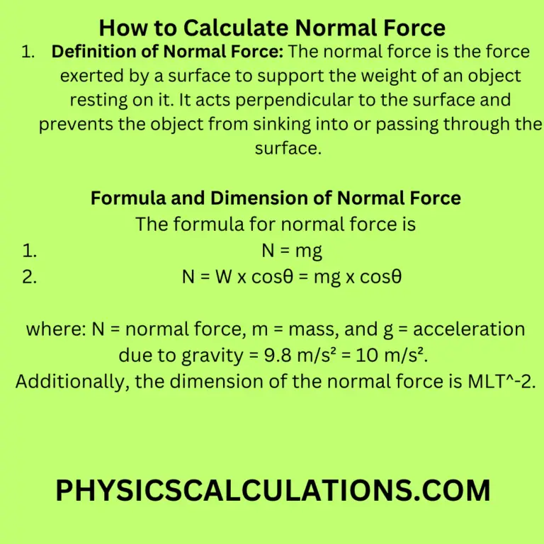 How to Calculate Normal Force