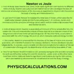 Newton vs Joule