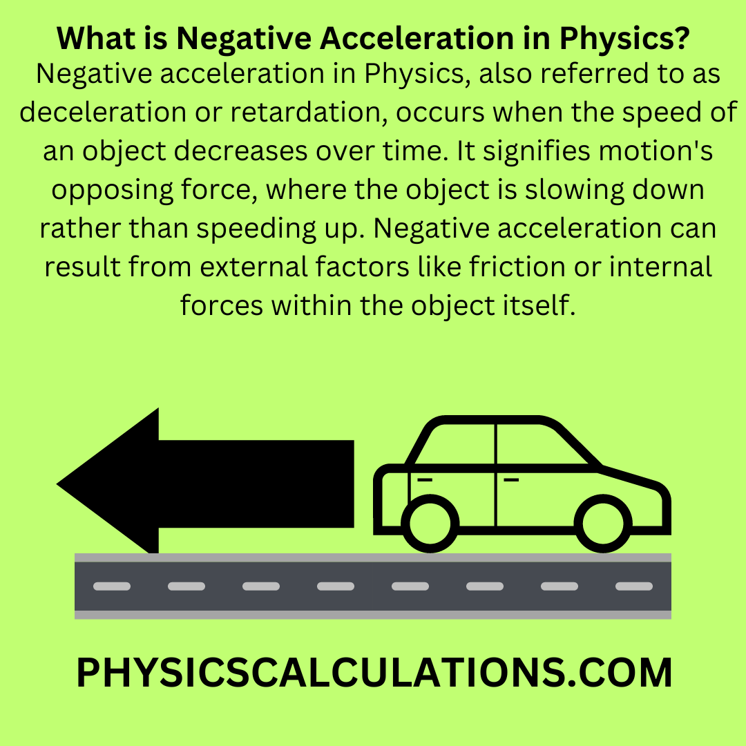 What Is Negative Acceleration In Physics 
