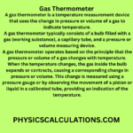 Gas Thermometer