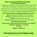 How to Calculate Electrical Power