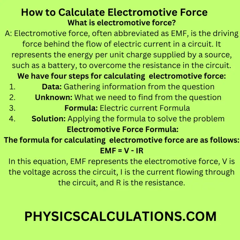 How to Calculate Electromotive Force
