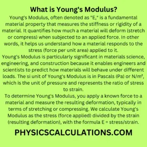 What is Young's Modulus?
